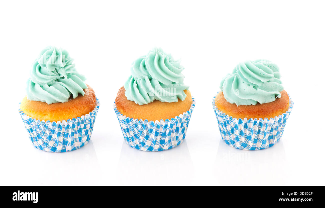 Cupcakes in green and blue Stock Photo - Alamy