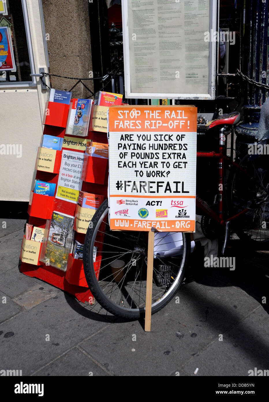 Ticket price protest banner hi-res stock photography and images - Alamy