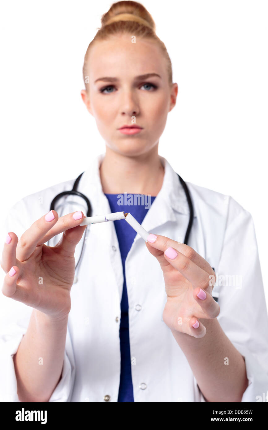 Cigarette smoking doctor hi-res stock photography and images - Alamy