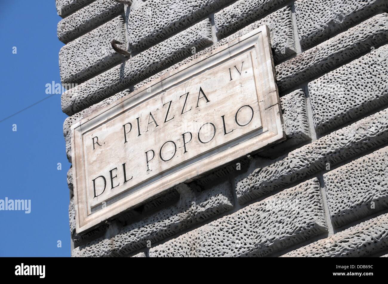 Sign for piazza del popolo hi-res stock photography and images - Alamy