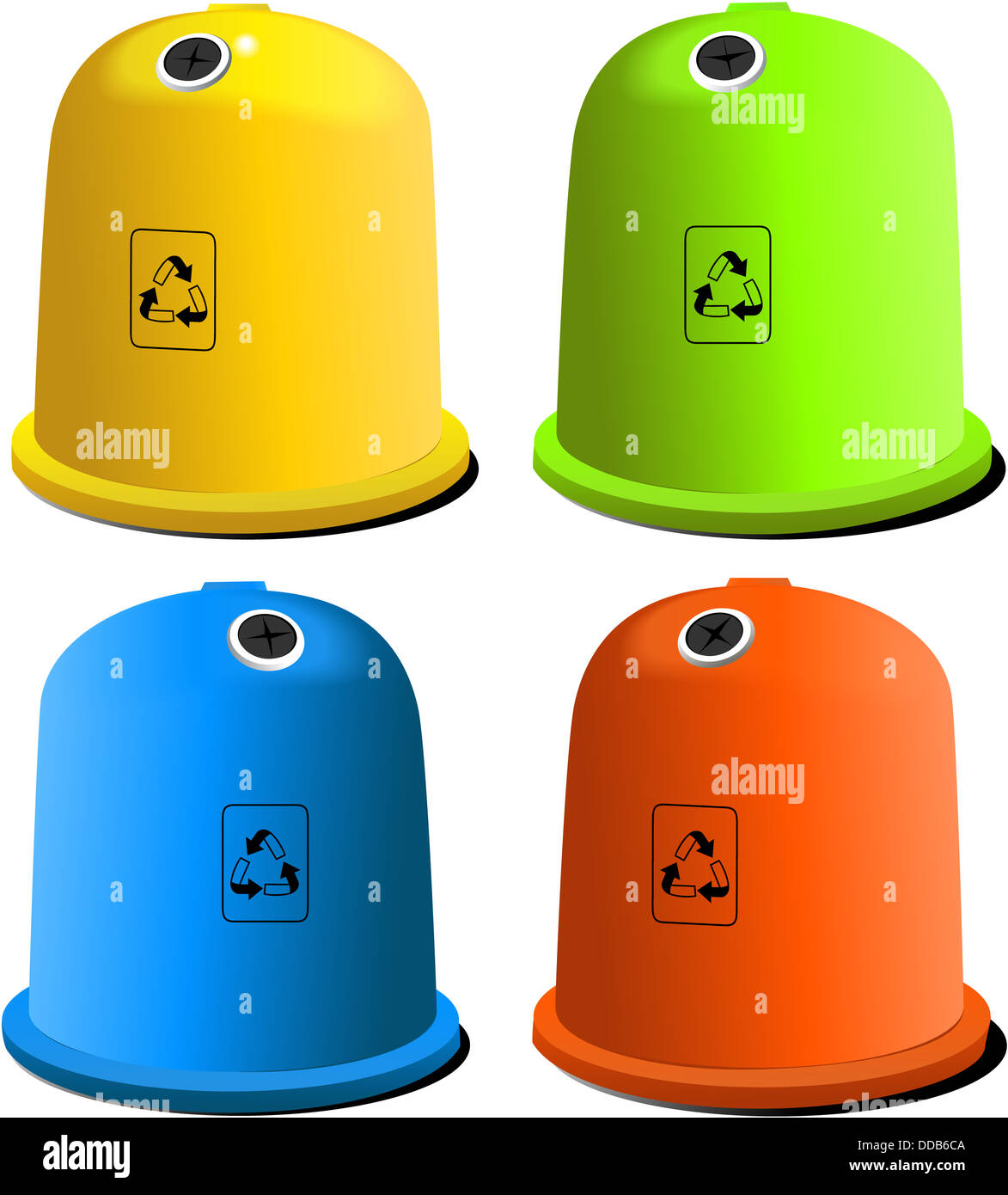 Waste segregation bins Cut Out Stock Images & Pictures - Alamy