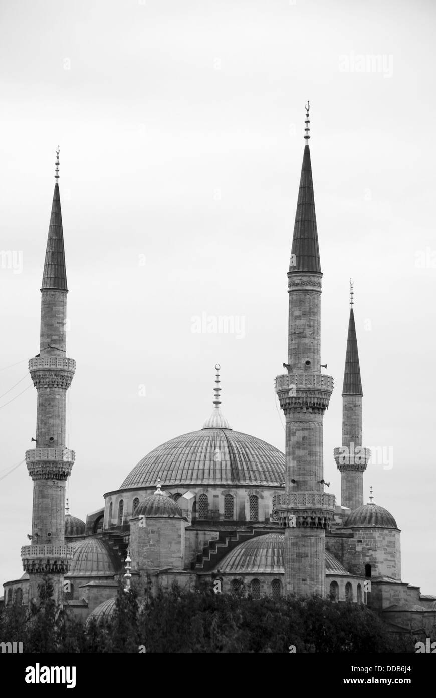 Dome blue mosque istanbul Black and White Stock Photos & Images - Alamy
