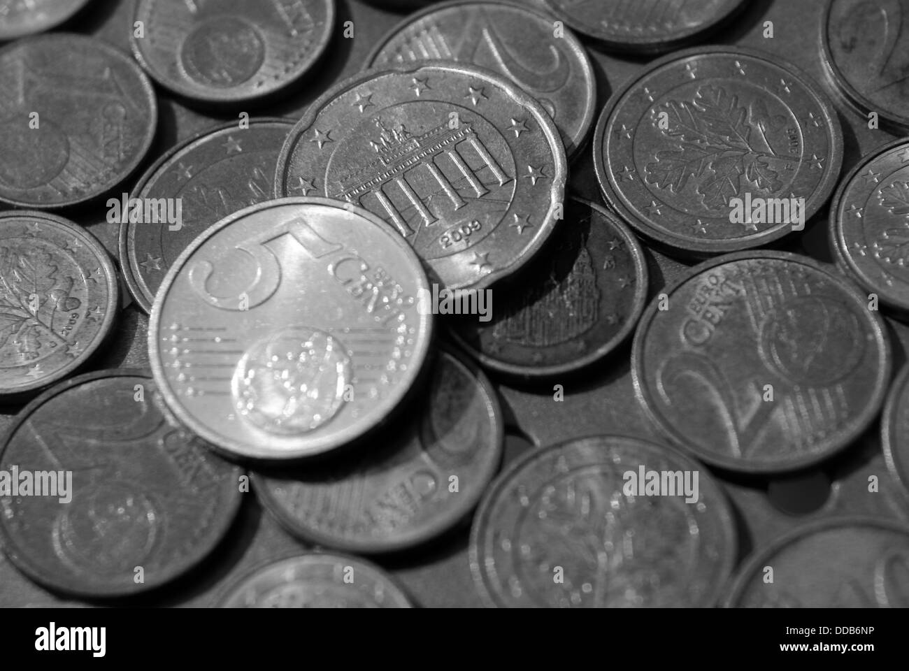 Euro coin germany Black and White Stock Photos & Images - Alamy