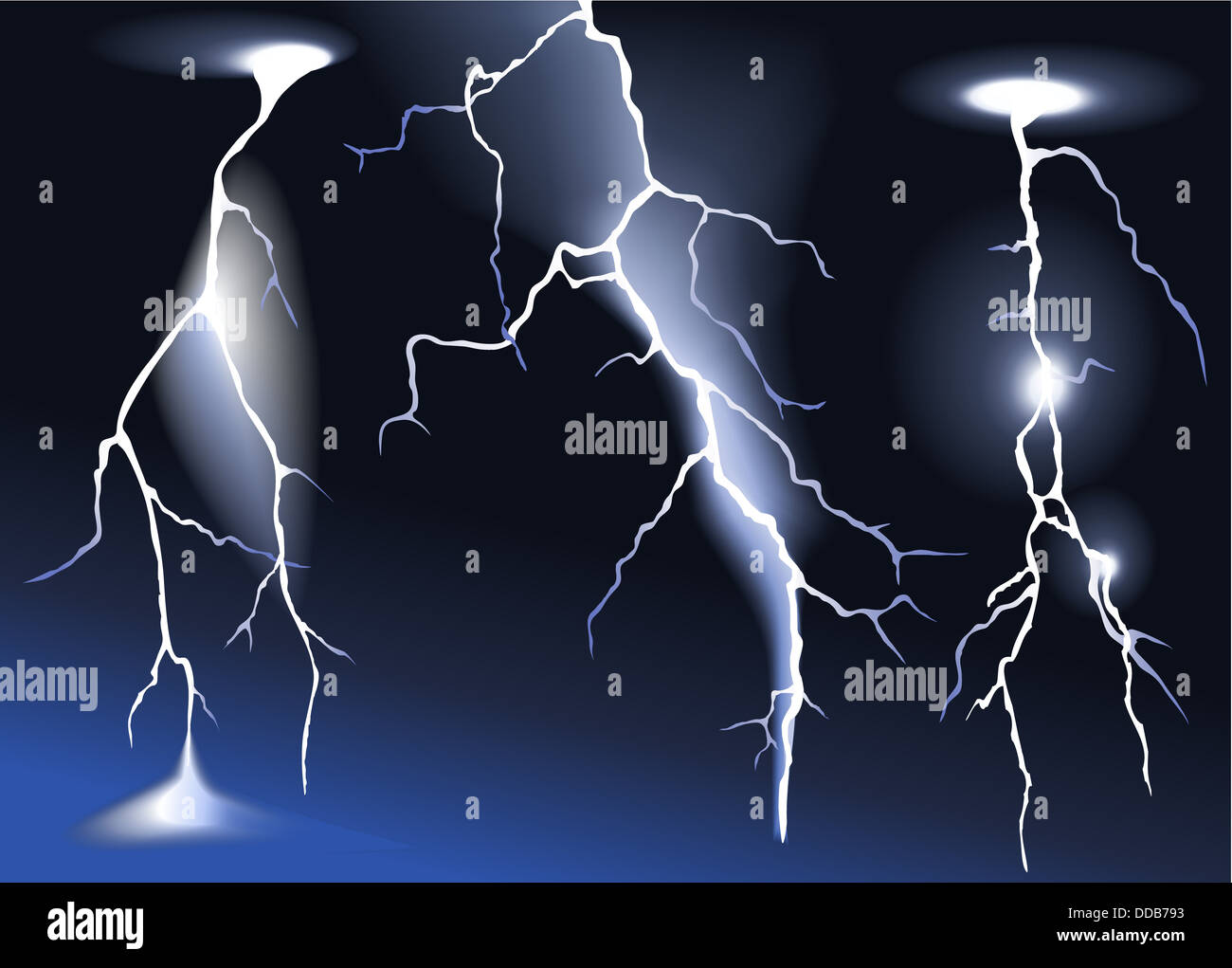Three vector lightnings Stock Photo - Alamy