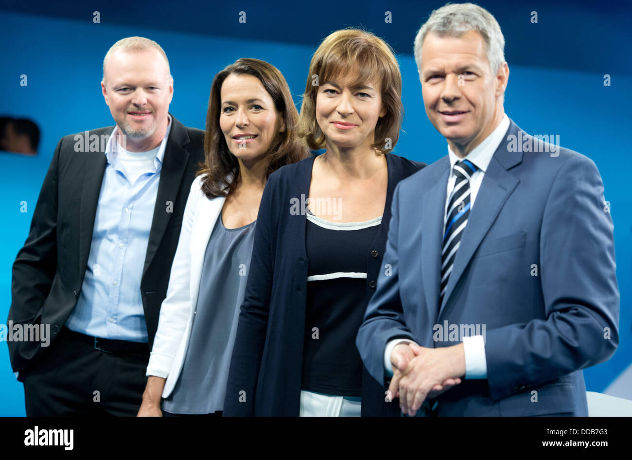 TV presenters (L-R) Stefan Raab, Anne Will, Maybrit Illner and Peter ...