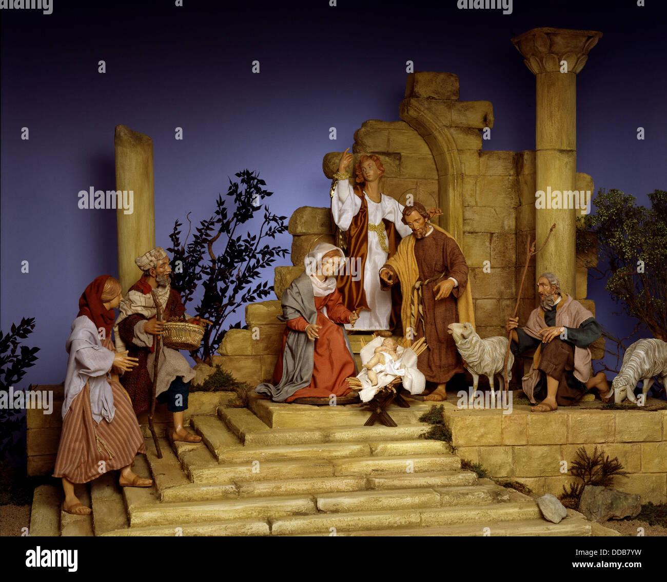 Nativity scene. Matern chapel, Bamberg, Bavaria, Germany Stock Photo ...
