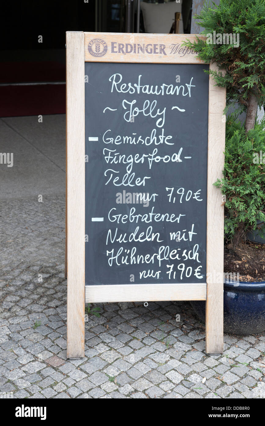 German Food Menu, Berlin, Germany Stock Photo - Alamy