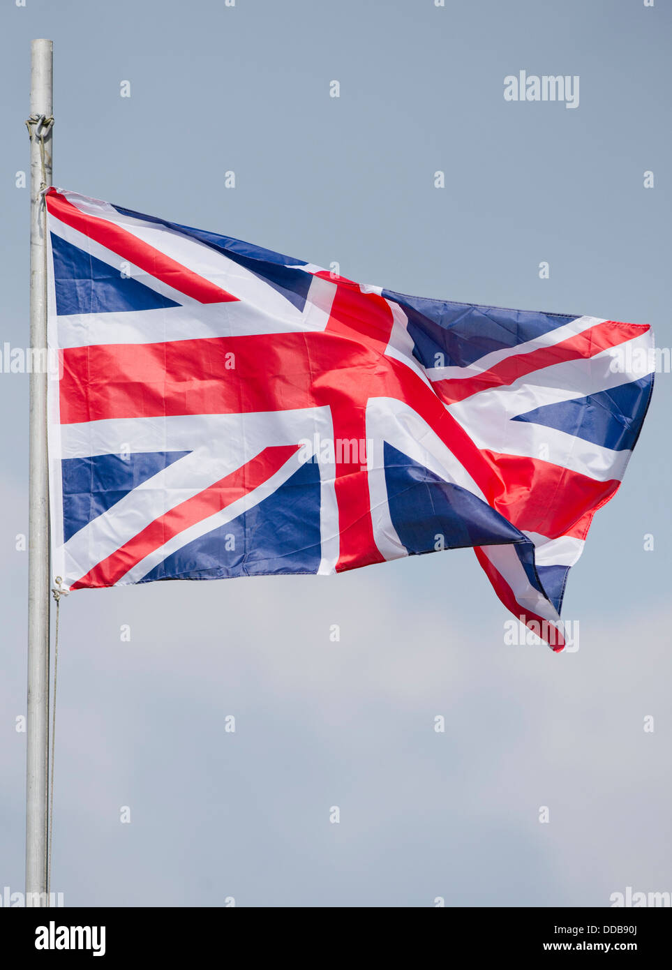 Union jack flag flying on mast hi-res stock photography and images - Alamy
