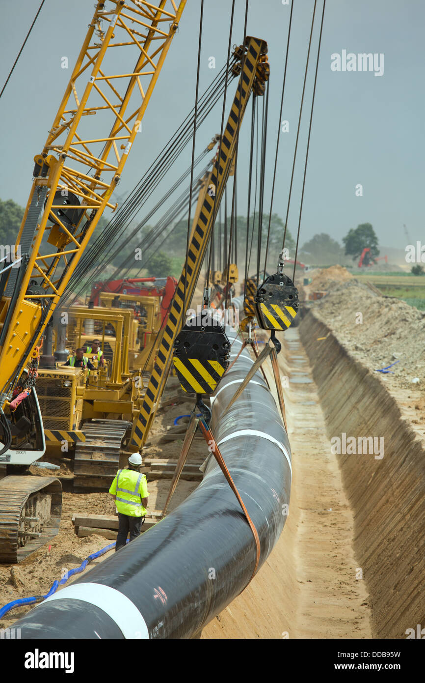 Hamersen, Germany, construction of the North European Gas Pipeline (NEL ...