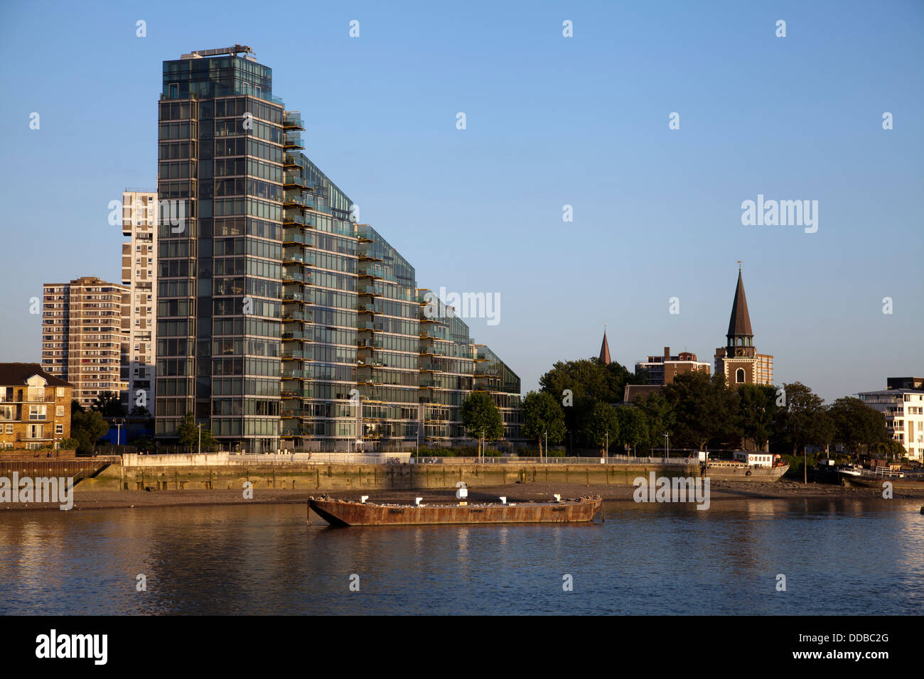 The Montevetro Building Viewed across the Thames from Chelsea - London ...