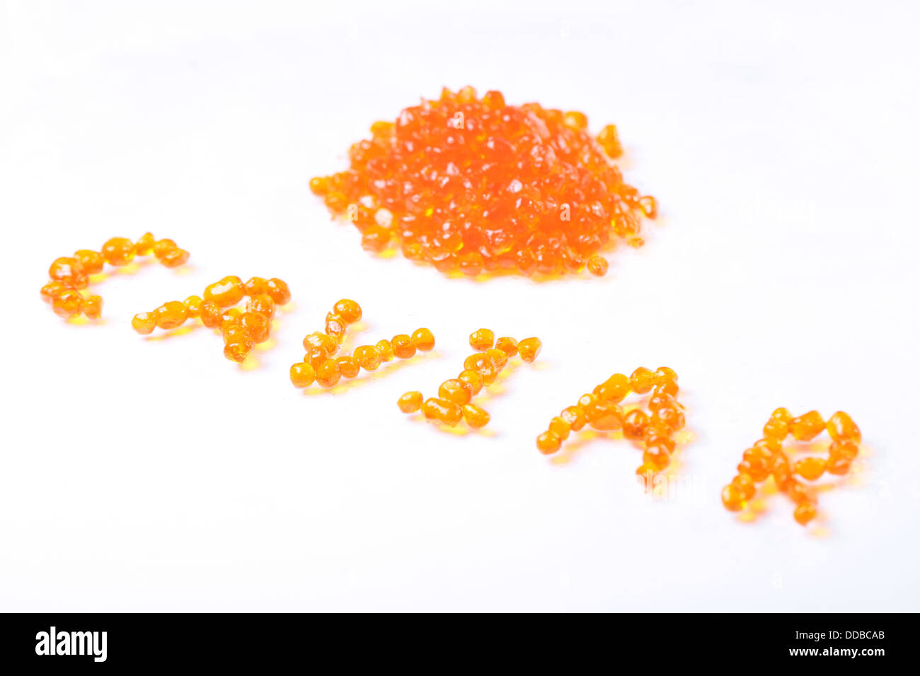 Writed from caviars word caviar Stock Photo - Alamy