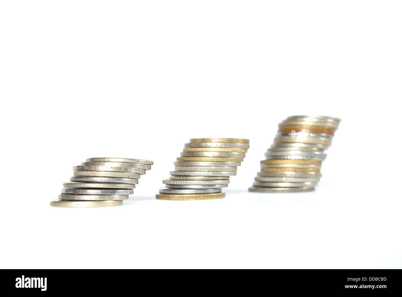 towers of coins Stock Photo - Alamy