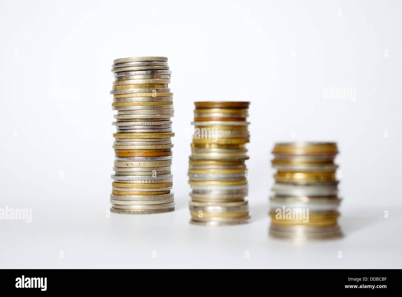 towers of coins Stock Photo - Alamy