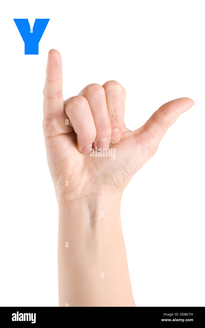Asl y alphabet hi-res stock photography and images - Alamy