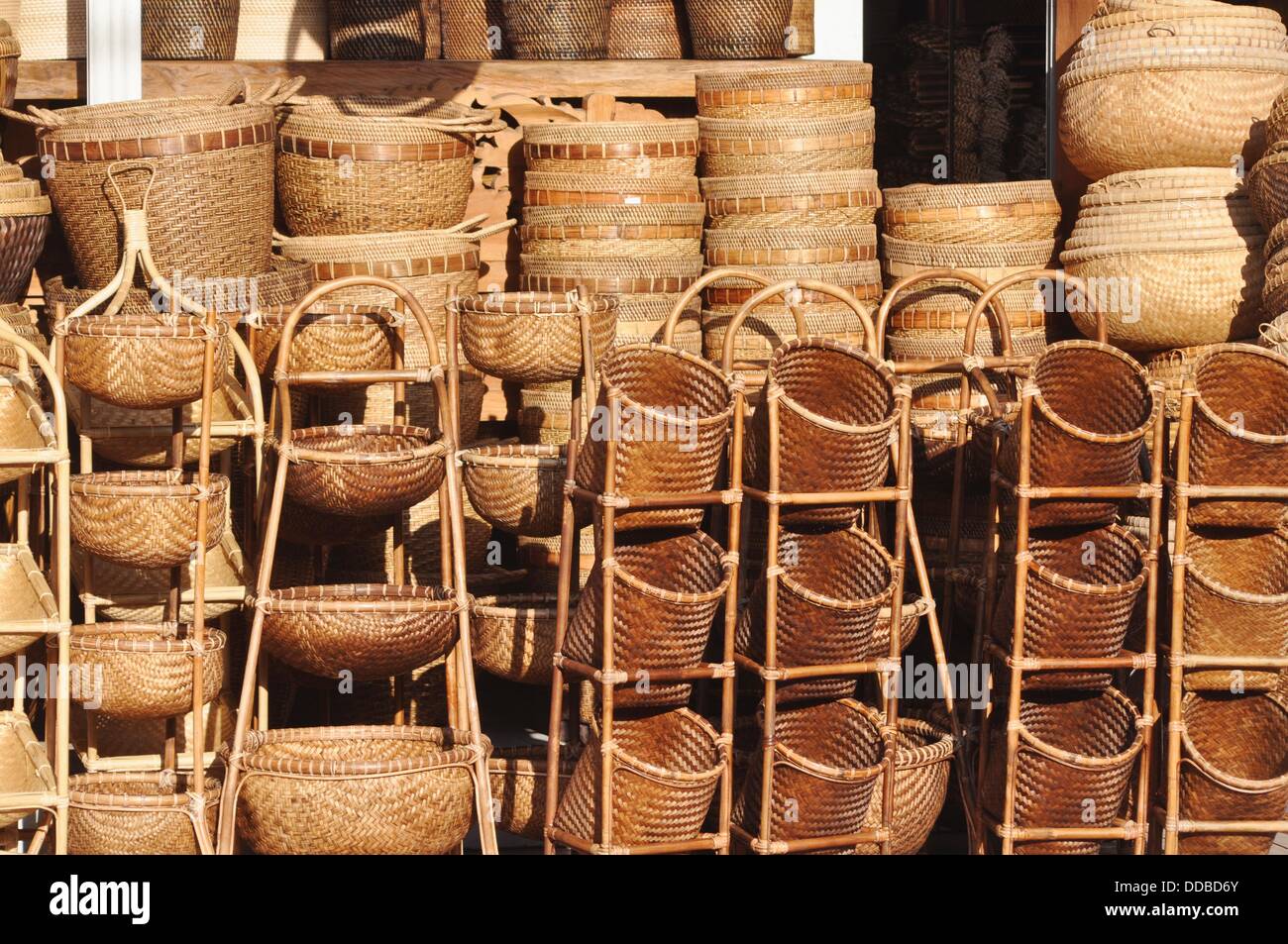 Asia Indonesia Bali Ubud Market Basket Stock Photos & Asia Indonesia ...