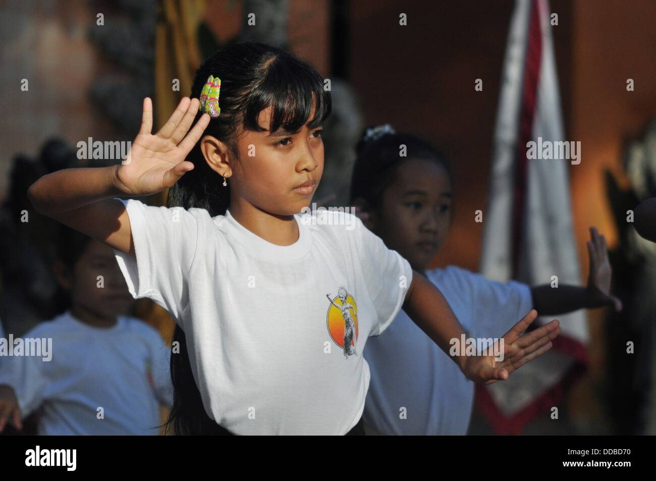 Ubud (Bali, Indonesia): girl at a traditional Balinese dance lesson ...
