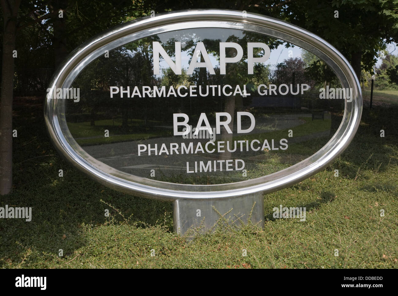 Glass aluminium sign NAPP pharmaceutical group and BARD pharmaceuticals ...