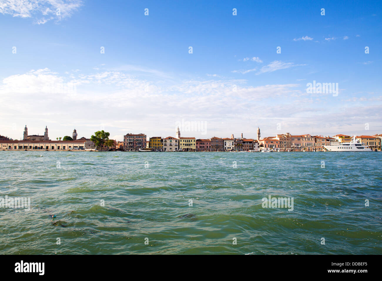 View on venice from the entry of the great channel Stock Photo - Alamy