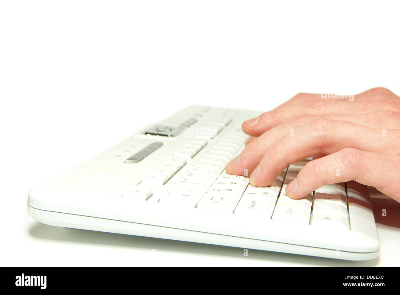 white computer keyboard Stock Photo - Alamy