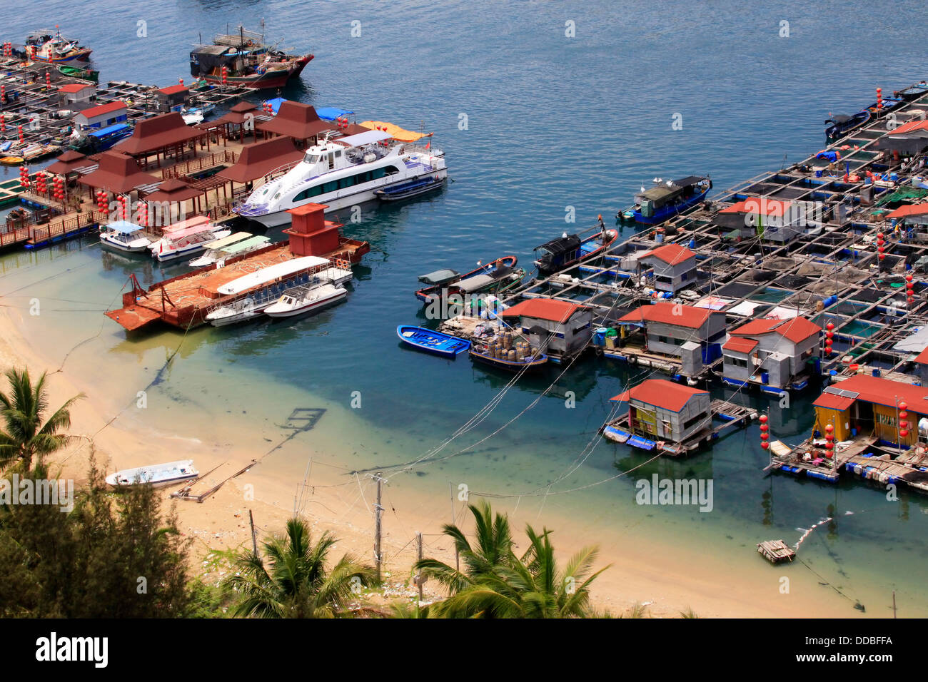 Village on the sea the gypsy. Hainan. China Stock Photo - Alamy