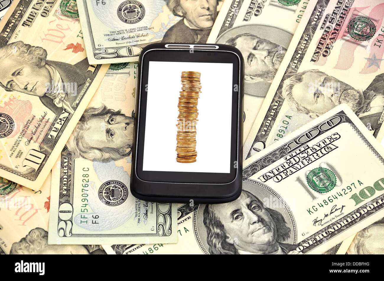 money and phone Stock Photo - Alamy