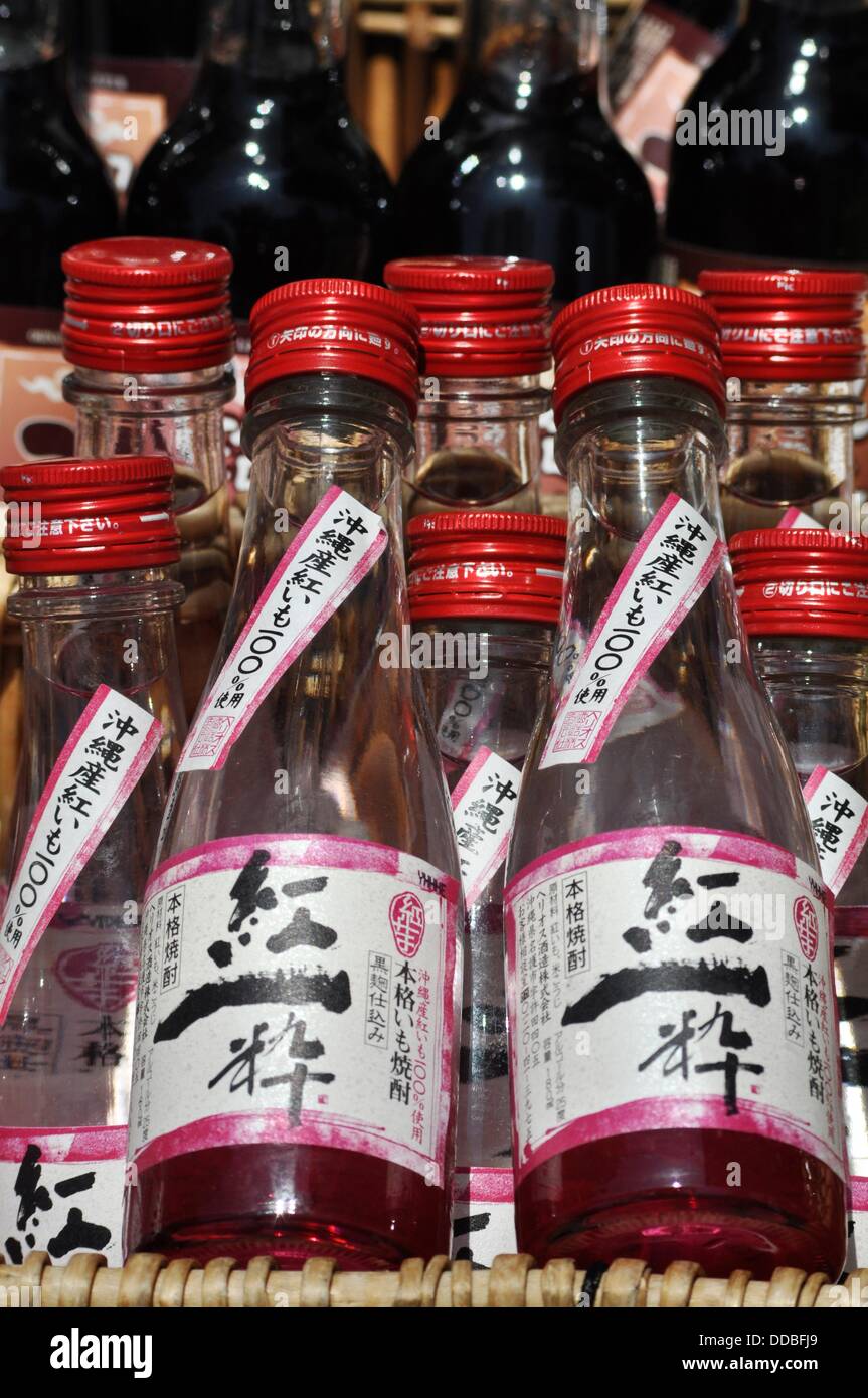 Naha (Japan): Awamori liquor, sold as Okinawa’s souvenir in a shop ...