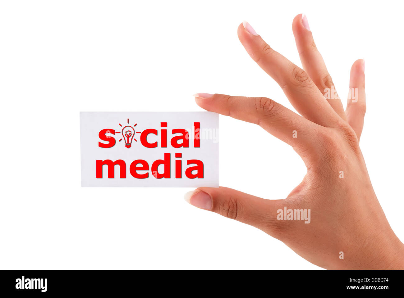 social media card Stock Photo - Alamy