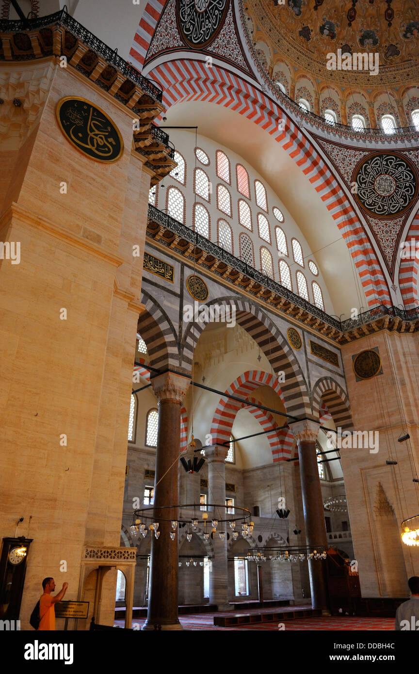 Interior of Suleymaniye Mosque, Istanbul, Turkey Stock Photo - Alamy