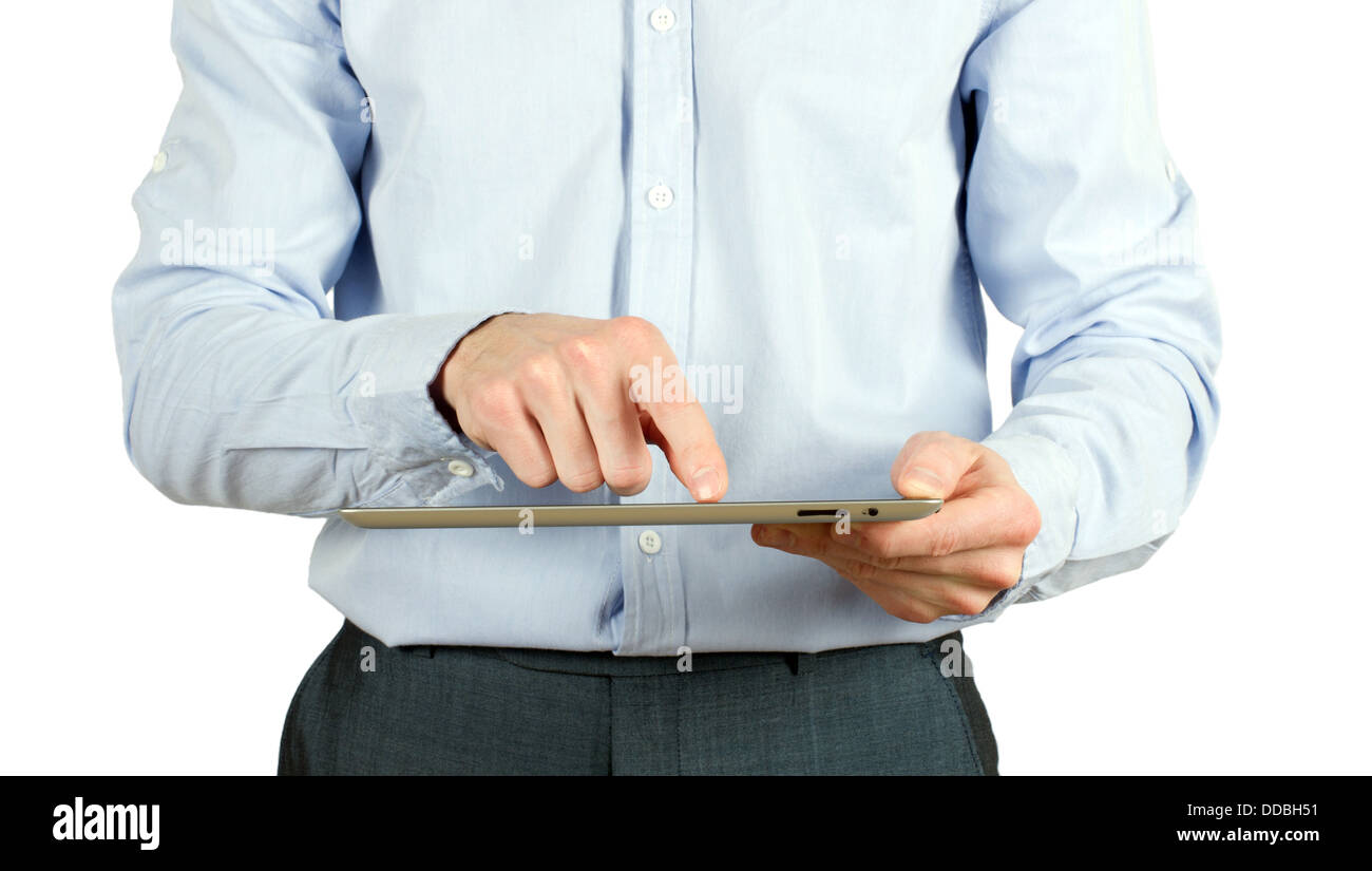 hands with tablet pc Stock Photo - Alamy