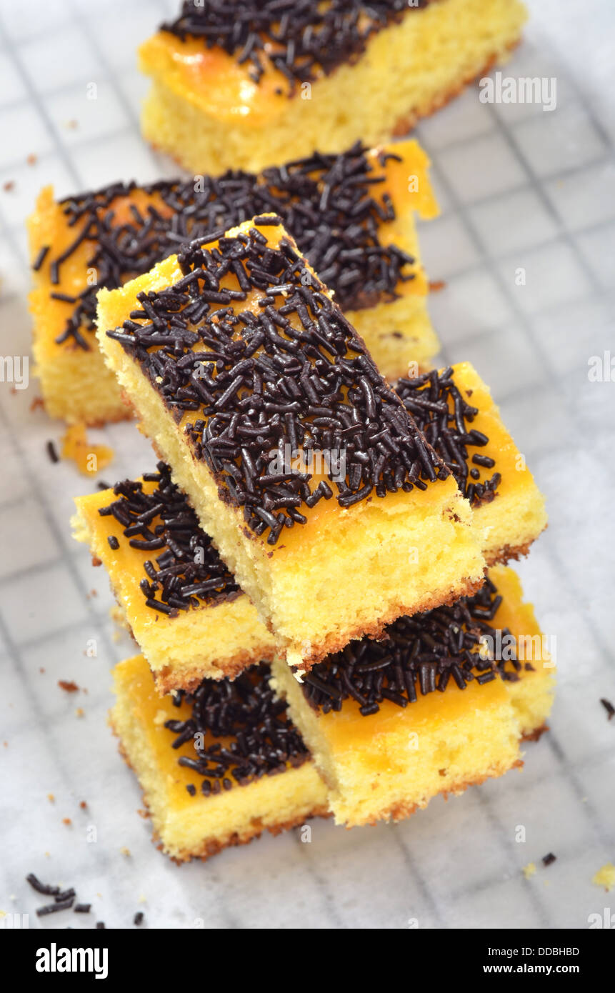 tray cake with chocolate sprinkles Stock Photo - Alamy
