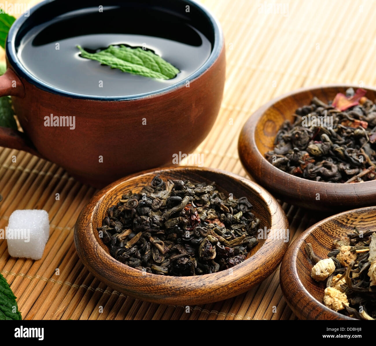 Loose Green Tea Stock Photo - Alamy