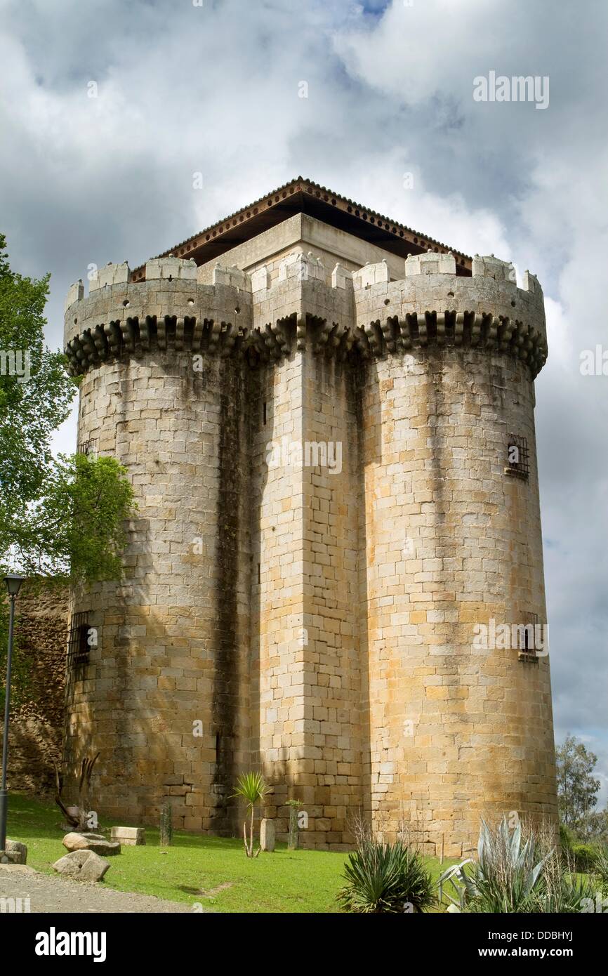 Castle of the deserted village of Granadilla, declarated Historical ...