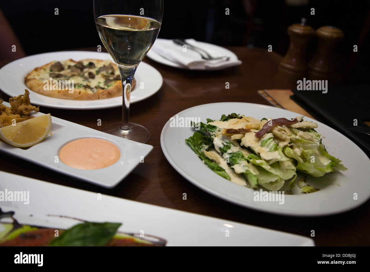 A tasty appetizer menu is served at the bar at the Panzano Restaurant ...