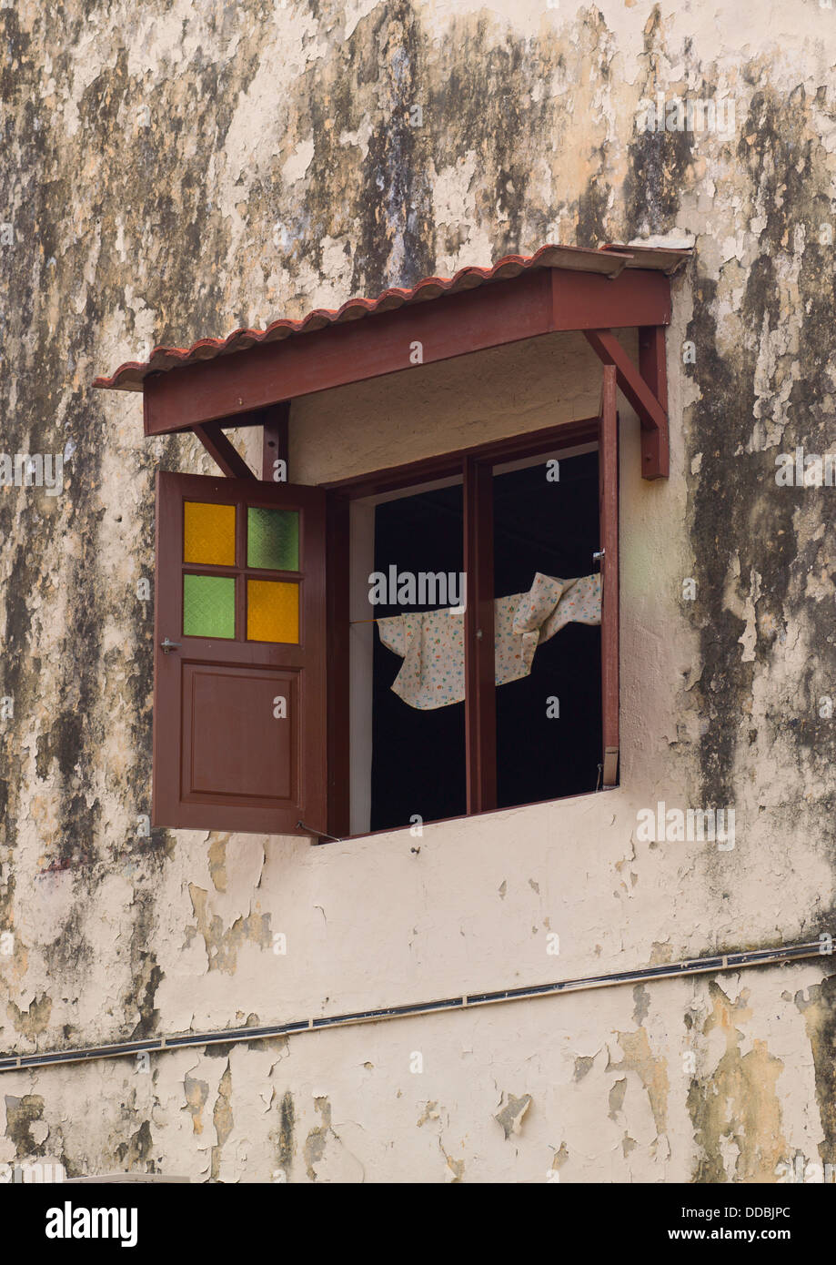 Old Colonial Window, Malacca, Malaysia Stock Photo - Alamy