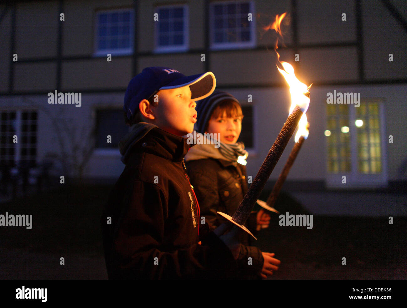Child torch night outdoor hi-res stock photography and images - Alamy