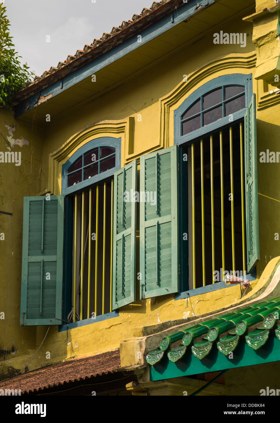 Old Colonial Window, Malacca, Malaysia Stock Photo - Alamy