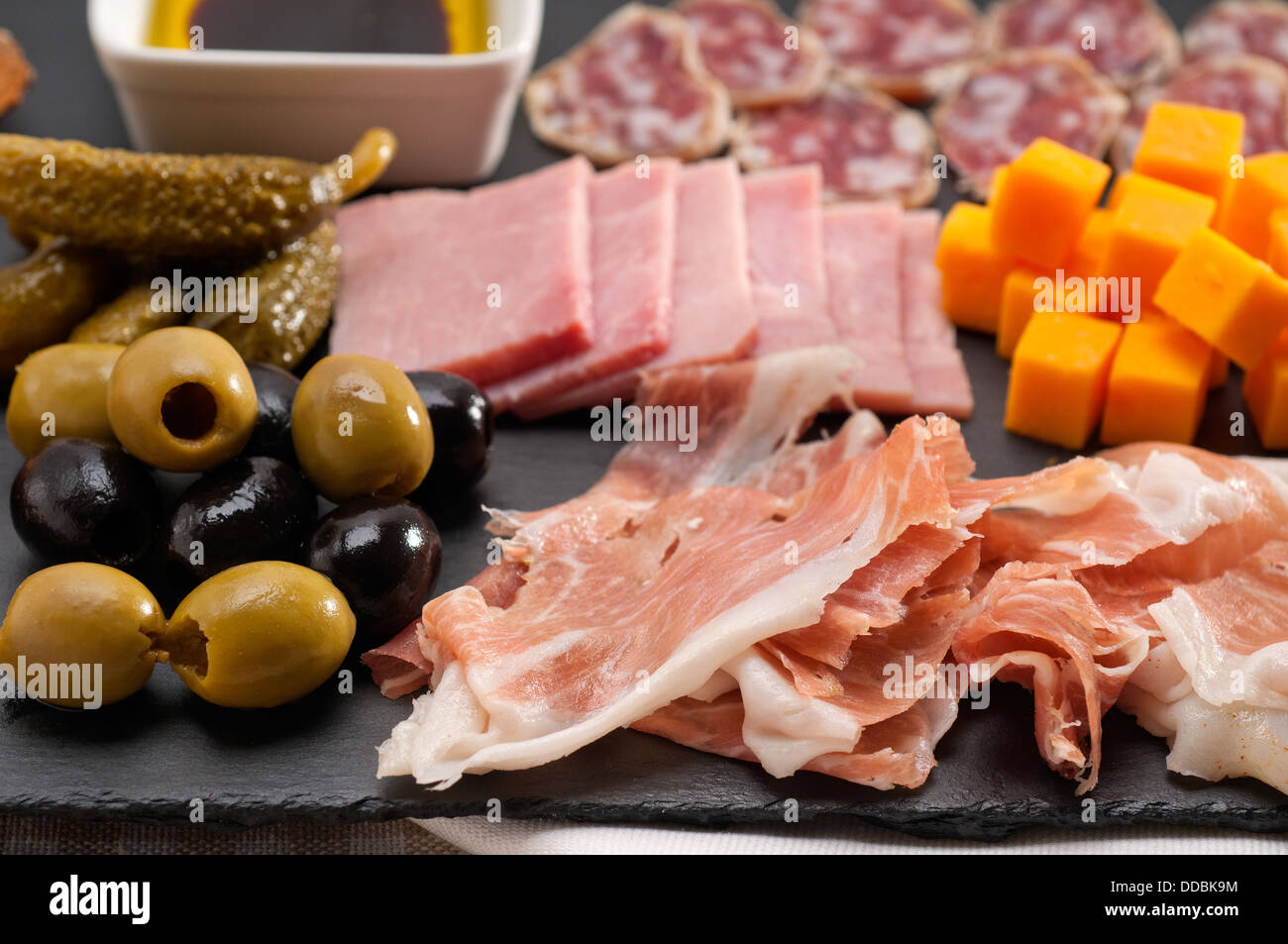 assorted cold cut platter Stock Photo - Alamy
