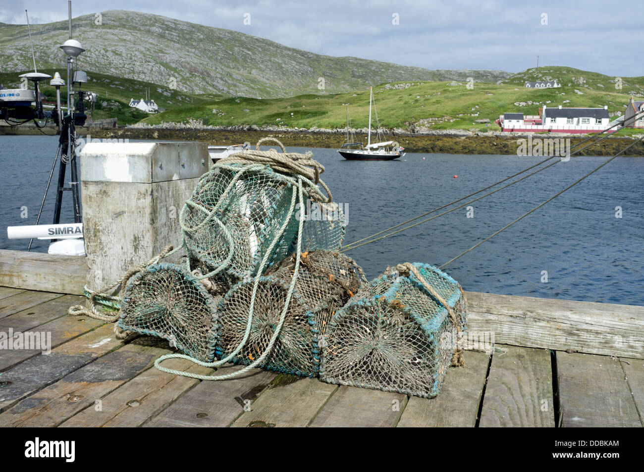 View looking towards the Isle of Harris from Scalpay Pier Isle of ...