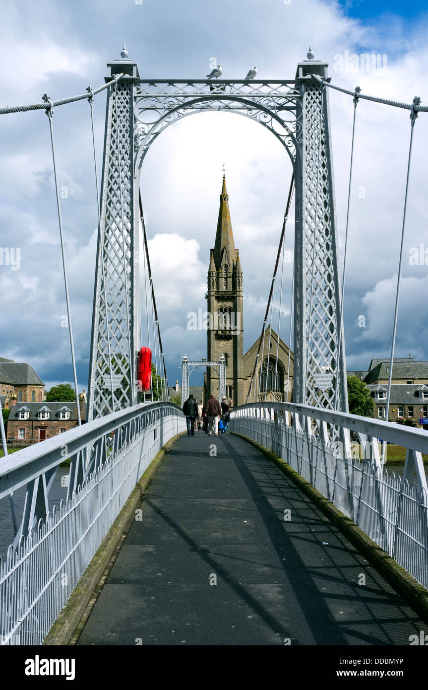 Greig Street foot Bridge over the River Ness Inverness Scotland UK ...