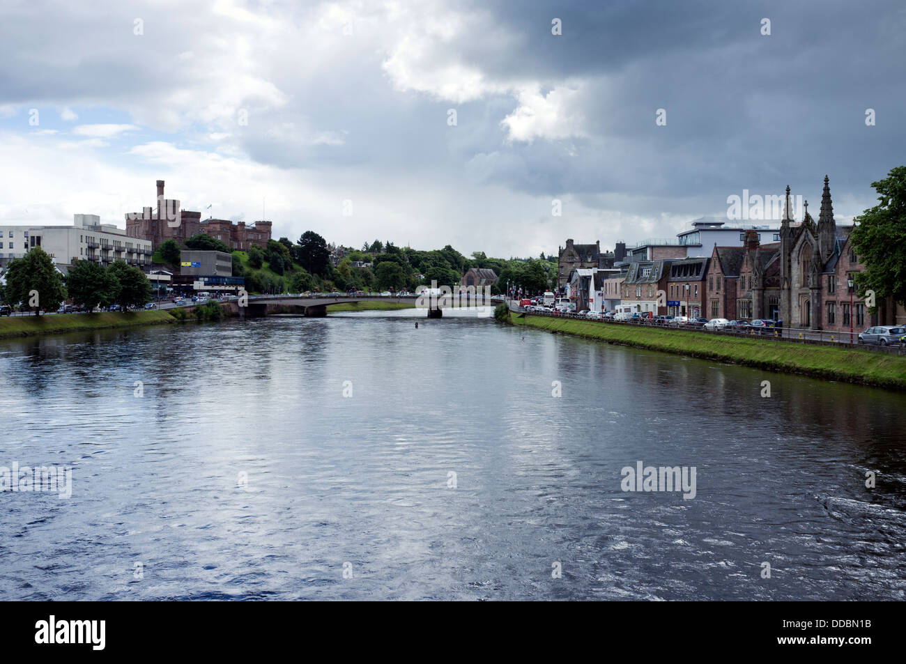 The River Ness Flows past Inverness Castle City of Inverness Scotland ...