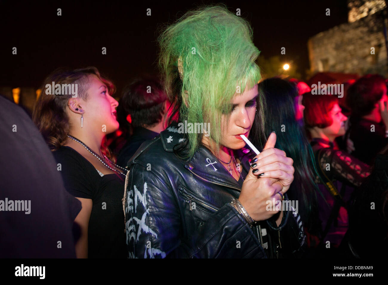 Gothic music festival ENTREMURALHAS that takes place in the castle of ...