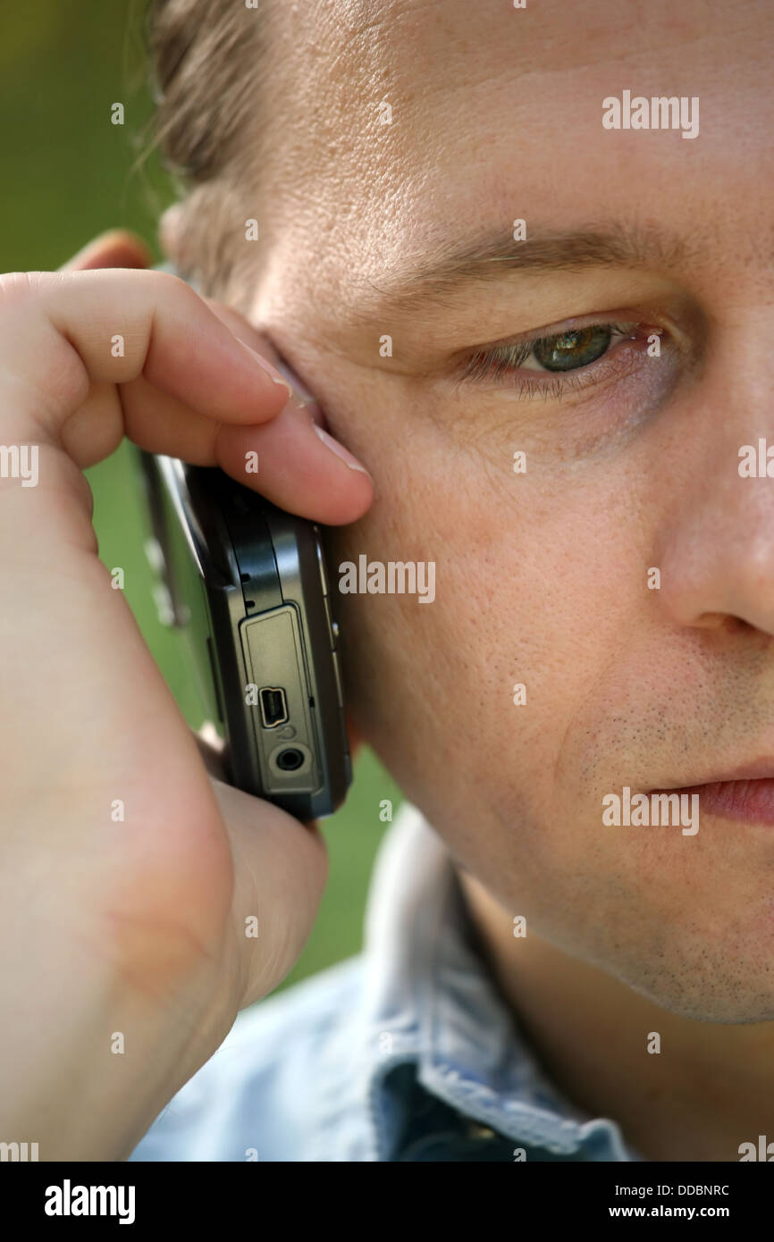 Man with the phone Stock Photo - Alamy