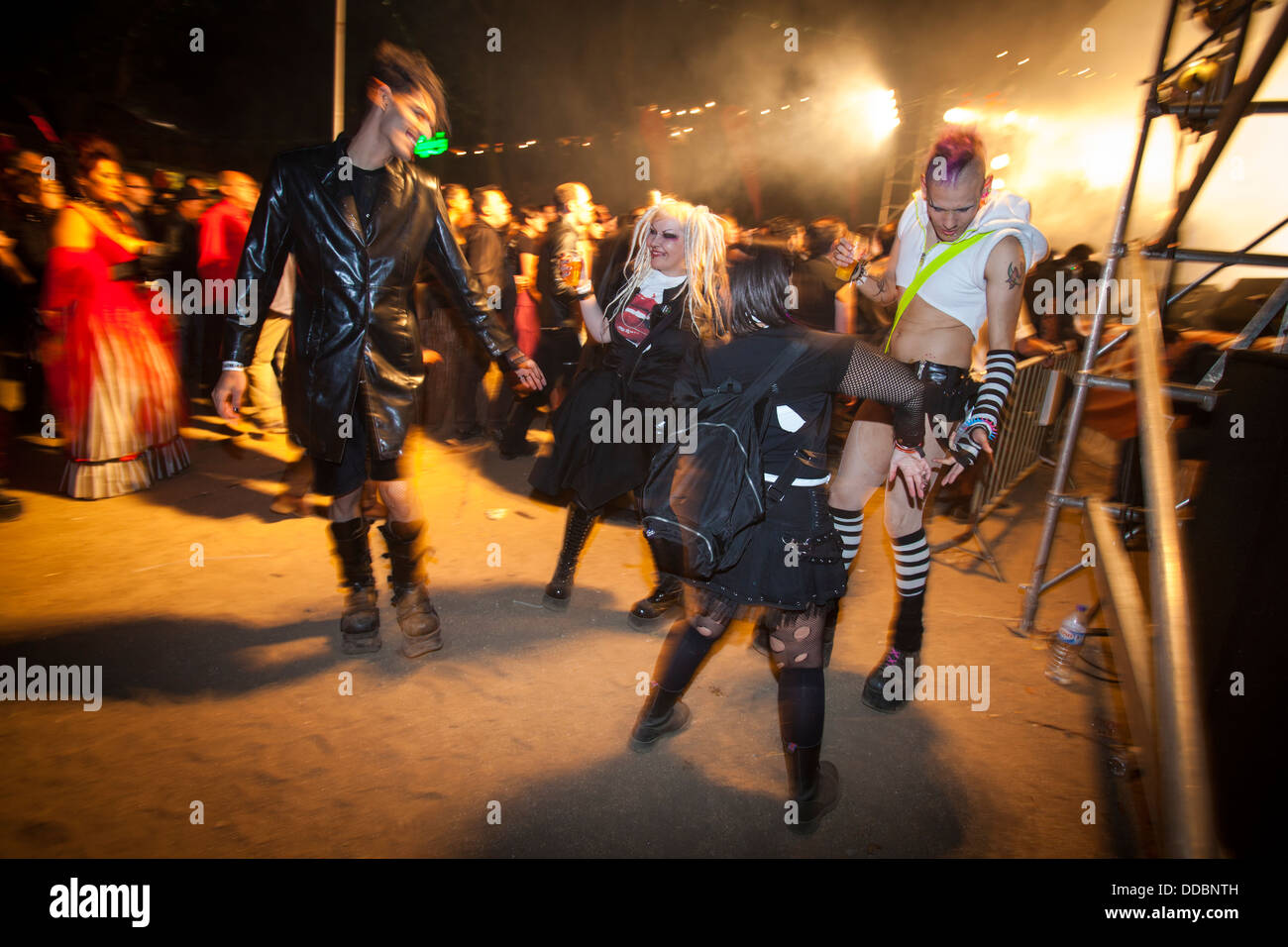 Gothic music festival ENTREMURALHAS that takes place in the castle of ...