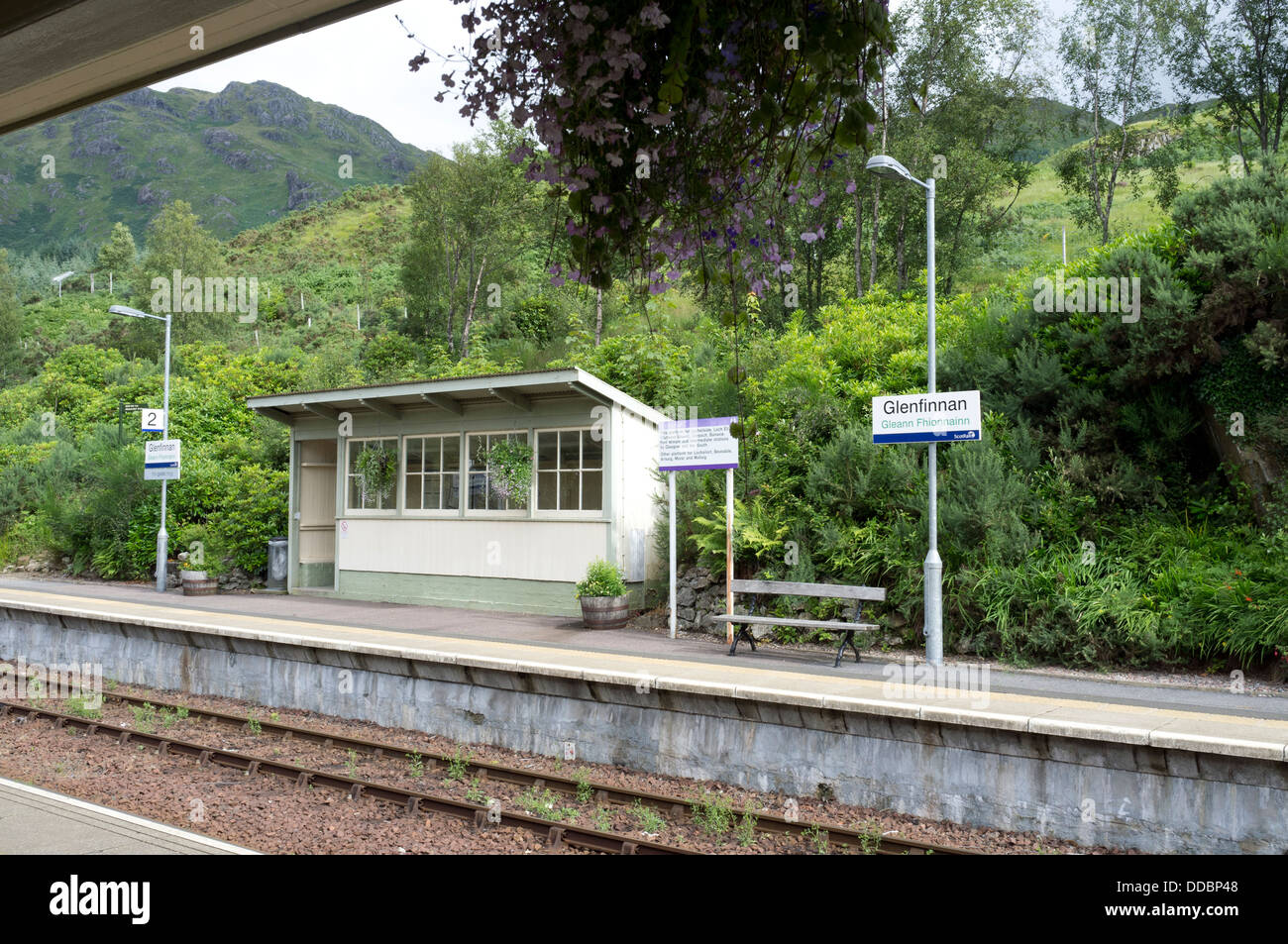 Glenfinnan Railway Station in the Scottish Highlands Scotland UK Stock ...