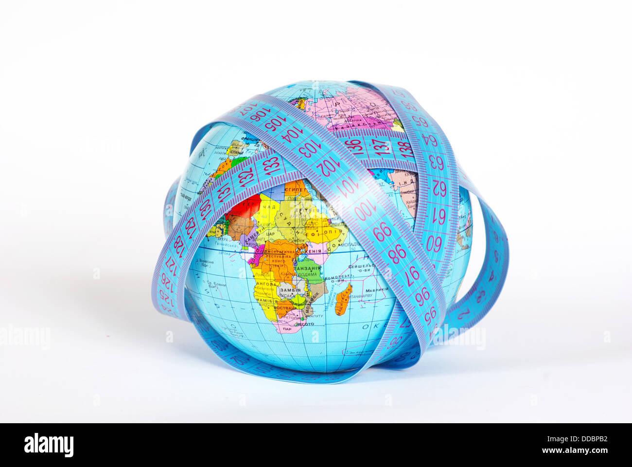 Globe tape measure hi-res stock photography and images - Alamy