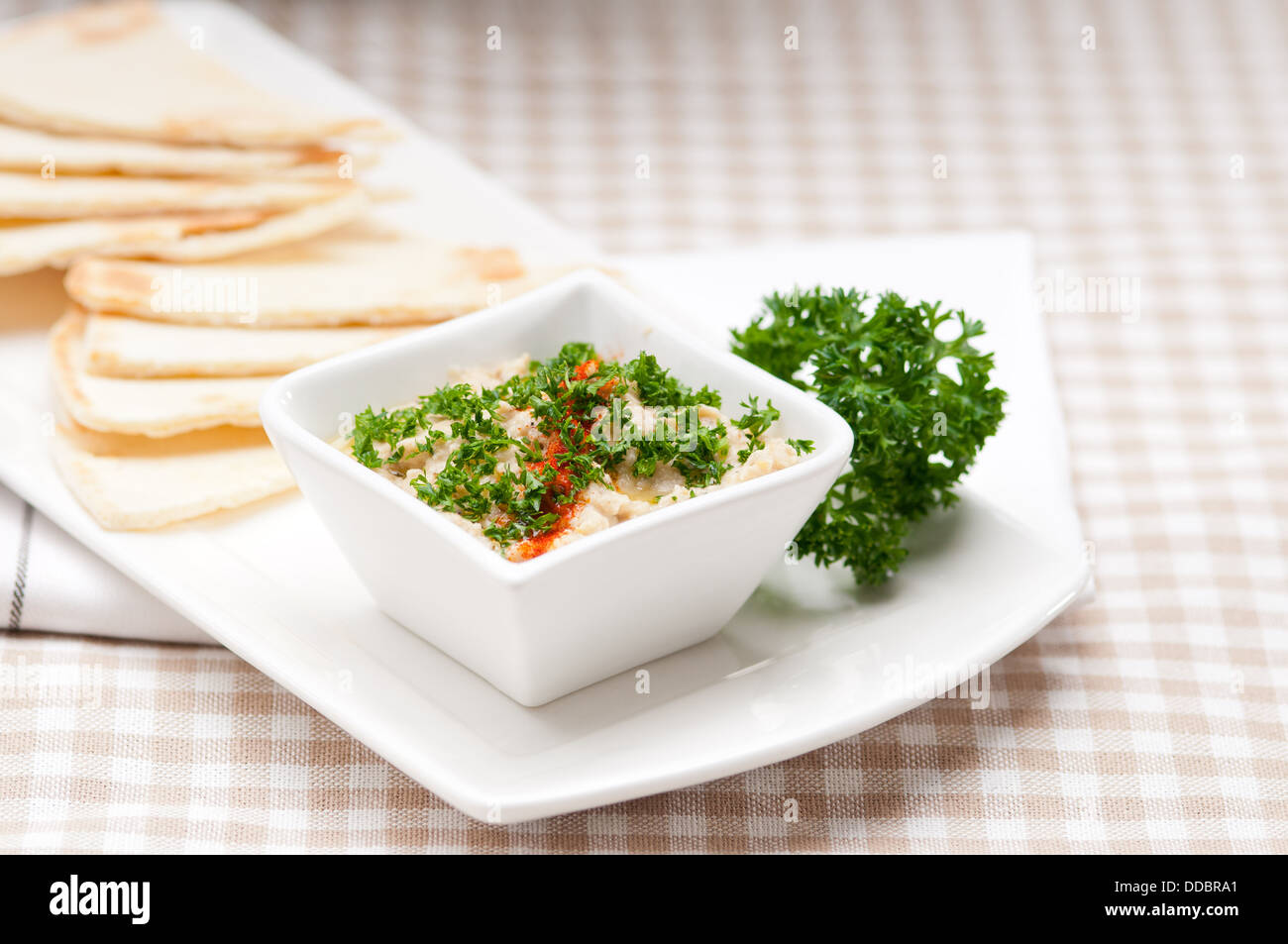 moutabal baba ghanoush eggplant dip Stock Photo - Alamy