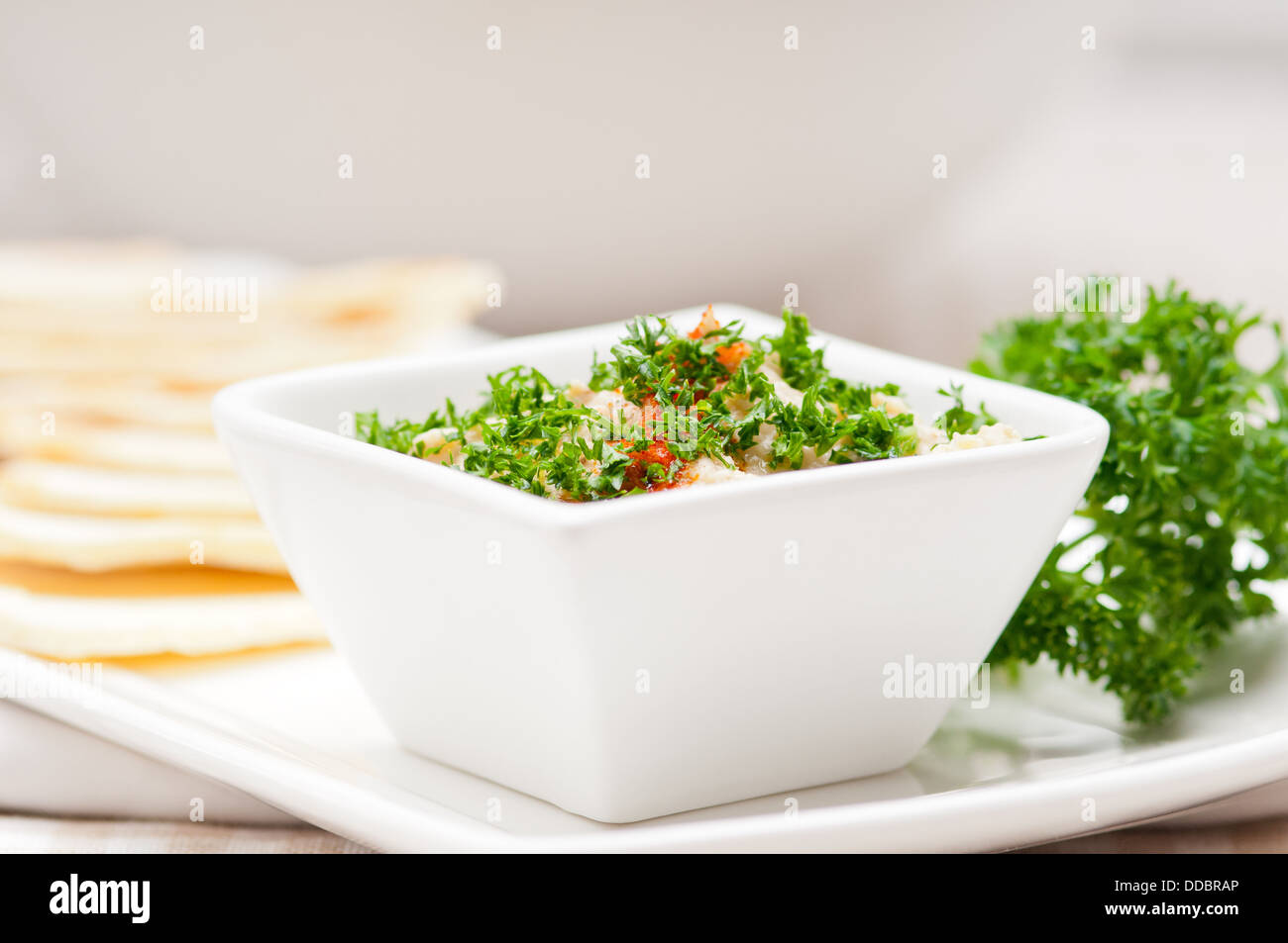 moutabal baba ghanoush eggplant dip Stock Photo - Alamy