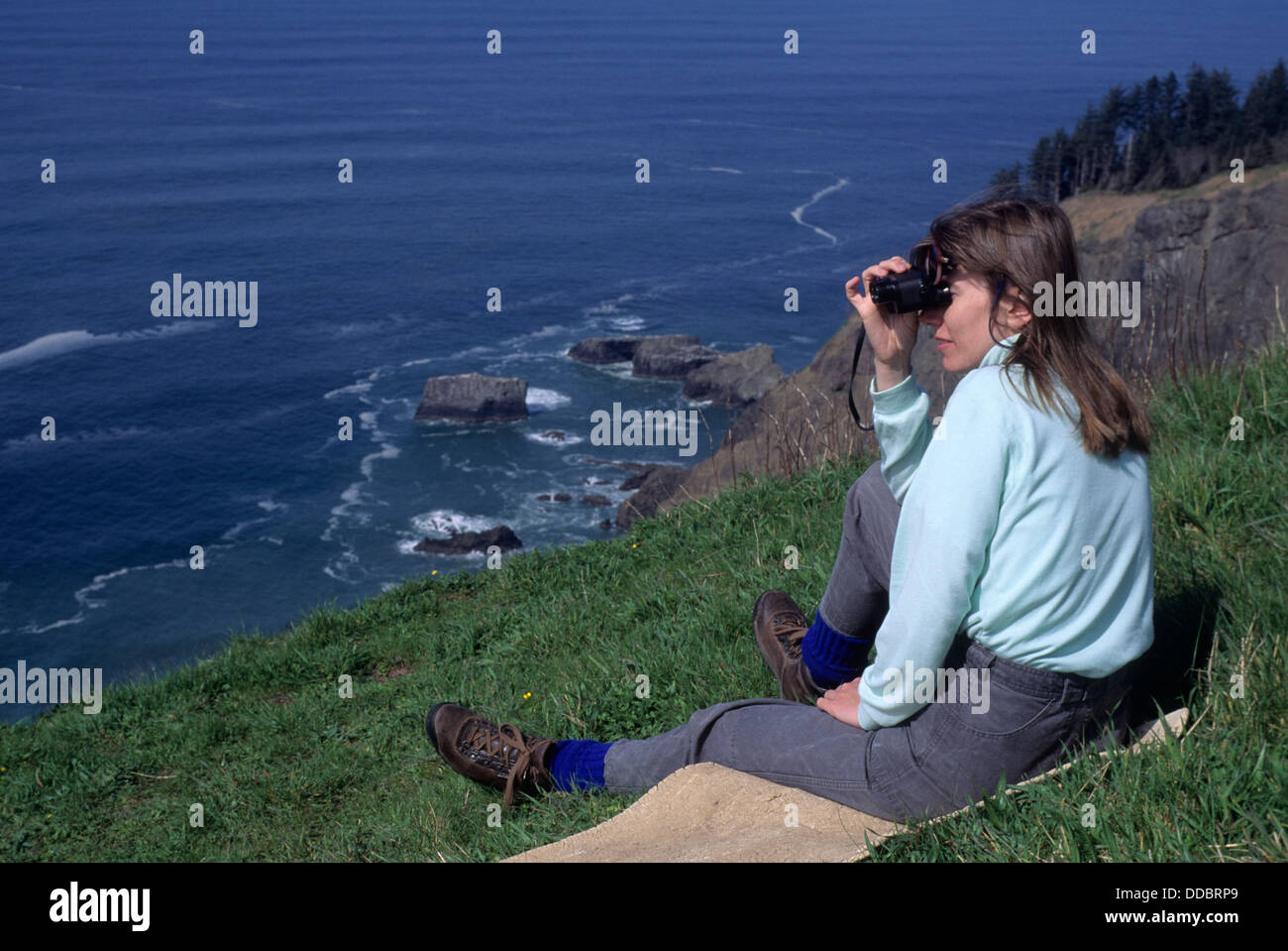 View from Cascade Head Trail, Cascade Head Preserve, Oregon Stock Photo ...