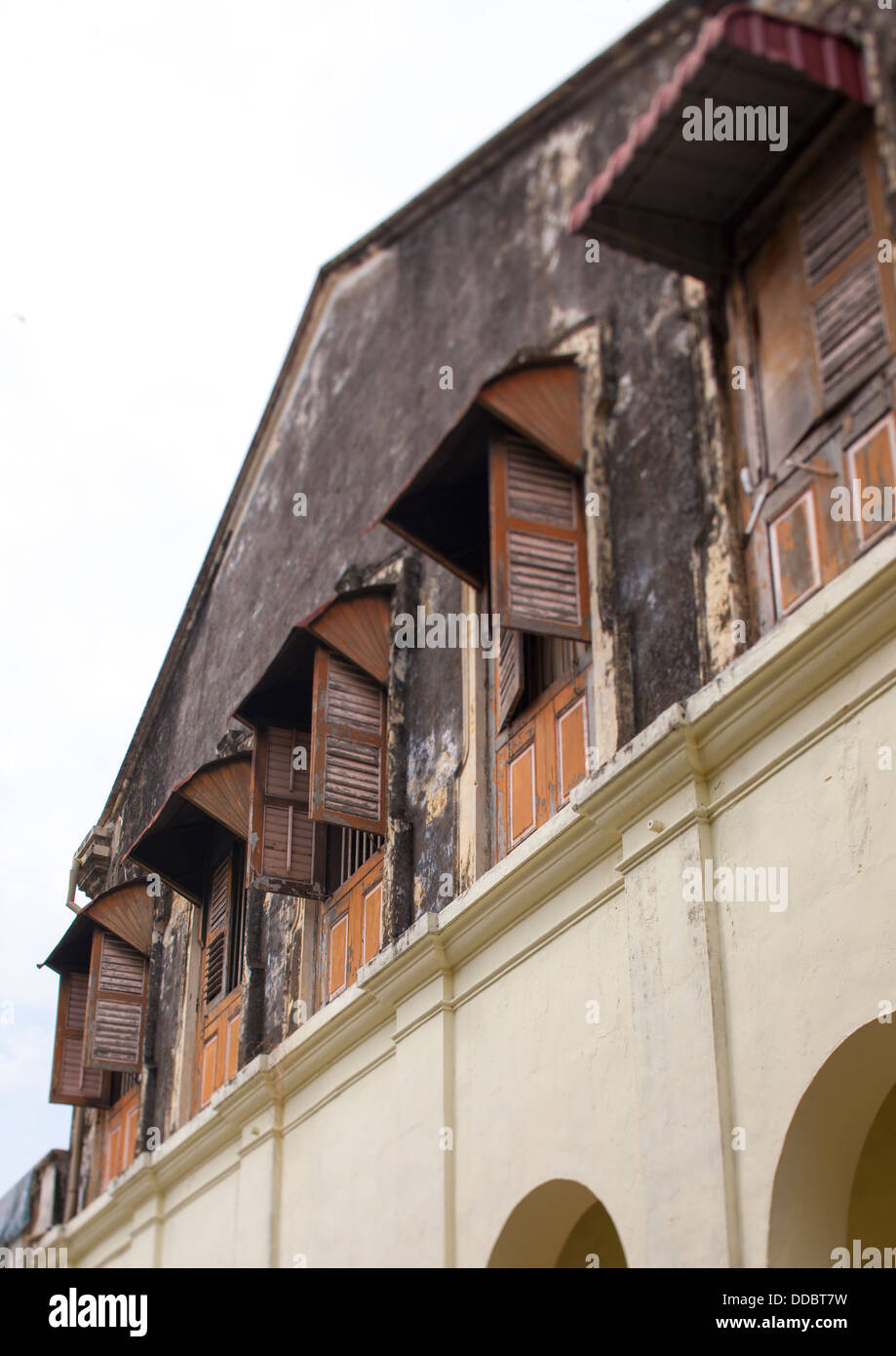 Old Colonial Windows, George Town, Penang, Malaysia Stock Photo - Alamy