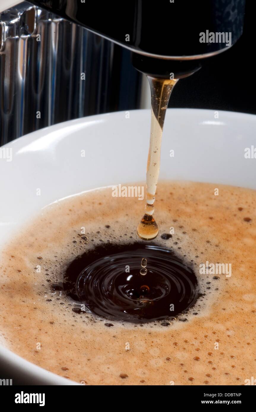 Cup of Coffee with drop Stock Photo - Alamy
